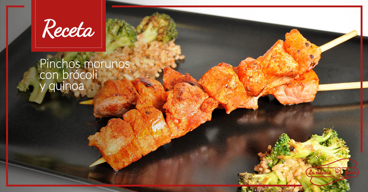 Pinchos morunos de cerdo con quinoa - La Abuela Marga