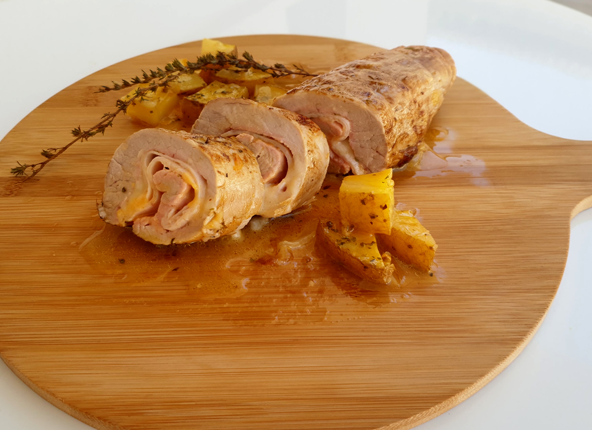 Solomillo de La Abuela Marga relleno con salsa de naranja